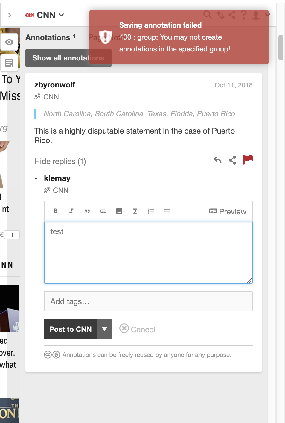 Don’t show reply icon if user is not authorized to write to current ...