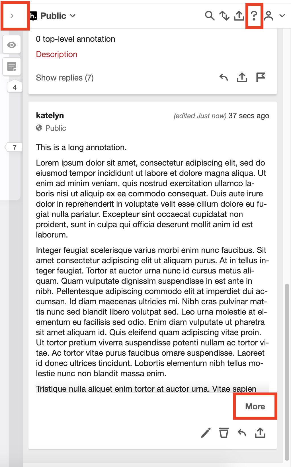 Use 'aria-expanded' attribute to label buttons that show and hide ...