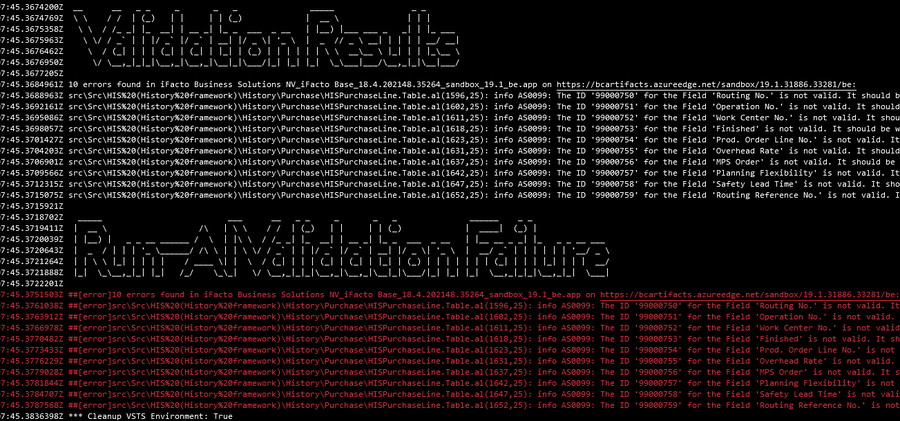 AS0099 acts out in Run-ALValidation · Issue #2215 · microsoft/navcontainerhelper · GitHub