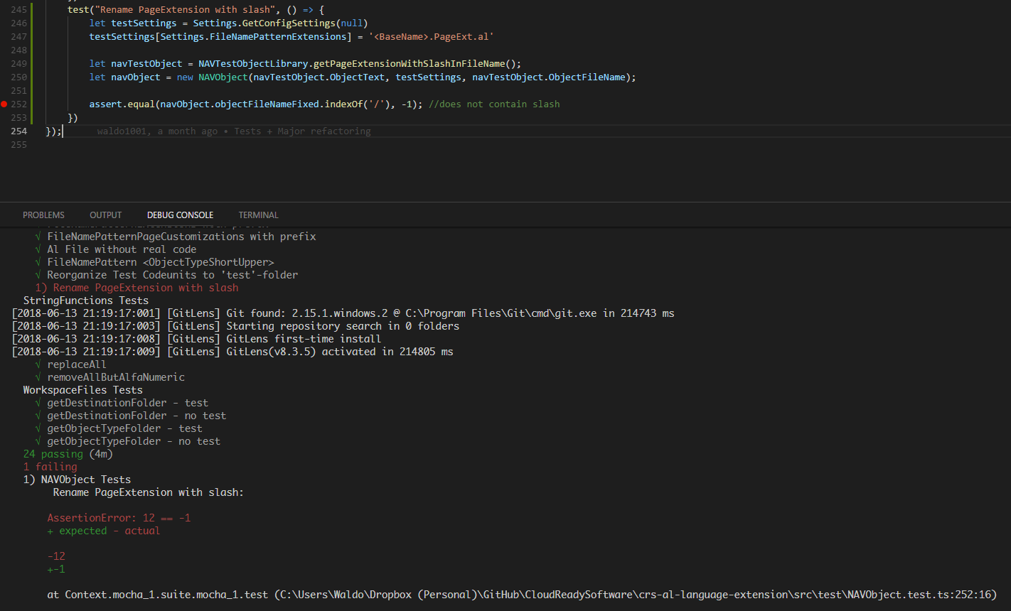 Rename file extension fails when extending base object with '/' in name ...