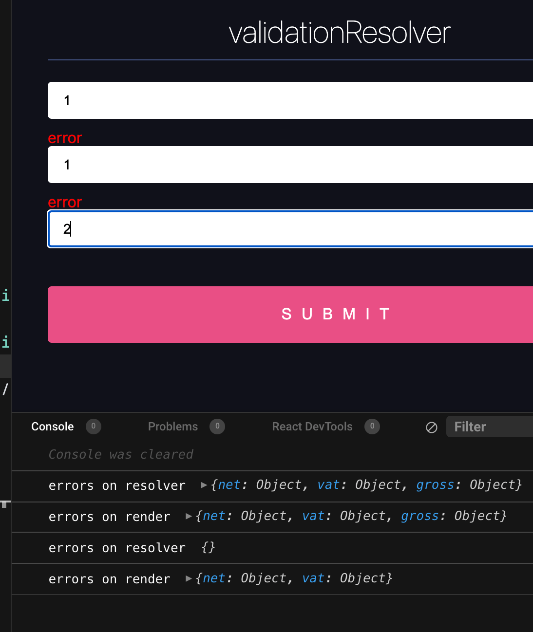 Errors Computed On Resolver Doesn T Match Errors On Formstate · Issue 6172 · React Hook Form