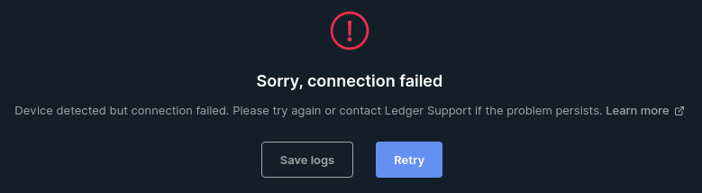 Nano S on Linux - detects but connection fails · Issue #4324 · LedgerHQ/ledger-live-desktop · GitHub