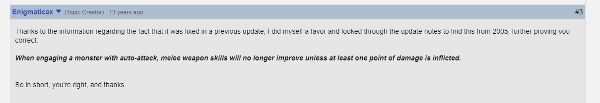 🐛 Able to get weapon skills up when hitting for 0 and shouldn't be able to · Issue #2636 ...