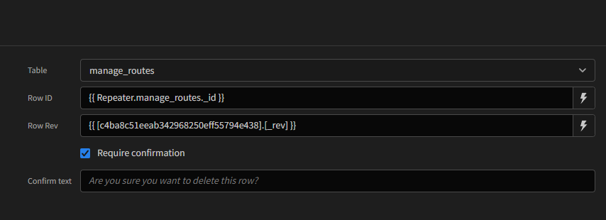Cannot delete row from MySQL data source: Error: {{row._id}} does not exist · Budibase budibase ...
