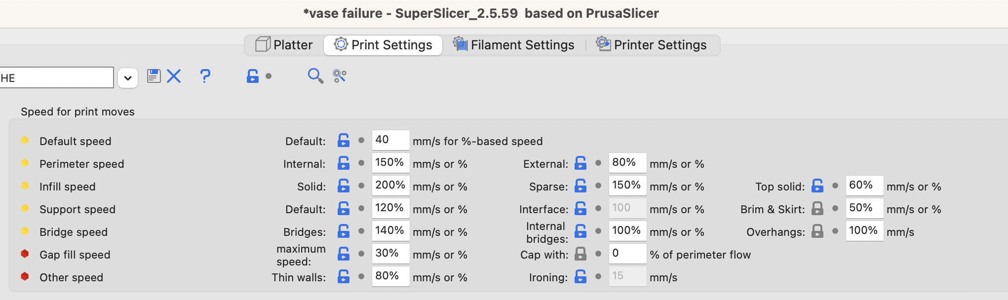 Export to Prusa Config Speed Problems · Issue #3737 · supermerill/SuperSlicer · GitHub