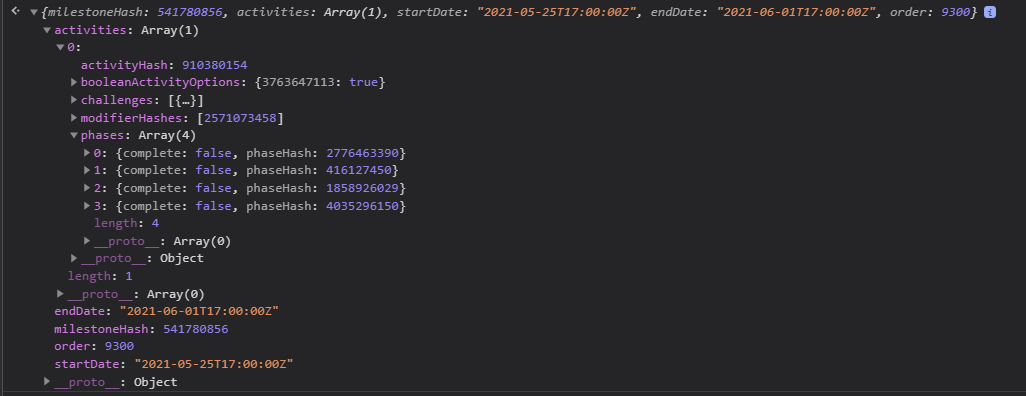 Milestones - Vault of Glass not returning phases · Issue #1481 · Bungie-net/api · GitHub