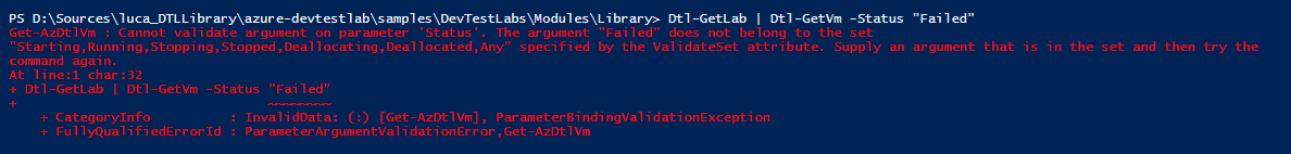 Azdevtestlabs Library Doesnt Allow Querying For Vms In A Failed State · Issue 495 · Azure