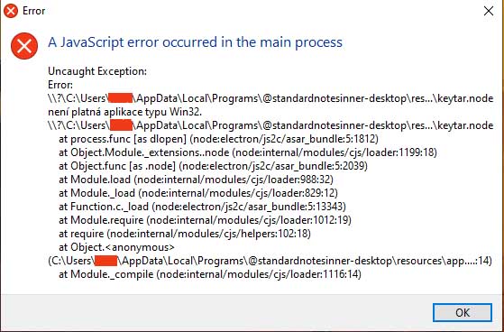 [Help Wanted] Javascript error when launching Windows app · Issue #2352 ...