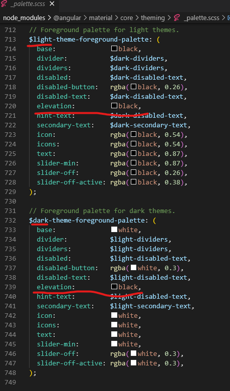 feat(theming): dark theme elevation helpers don't match material spec for elevation behavior ...