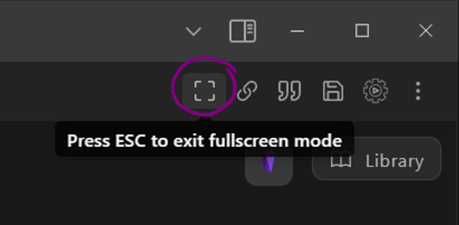 BUG: Cannot exit fullscreen mode · Issue #950 · zsviczian/obsidian-excalidraw-plugin · GitHub
