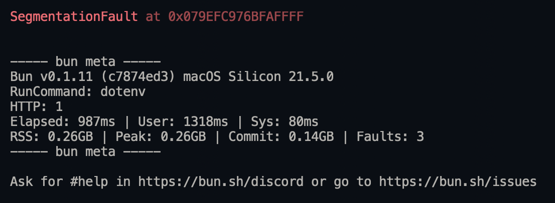 HTTP randomly hangs or has a segmentation fault · Issue #1229 · oven-sh/bun · GitHub