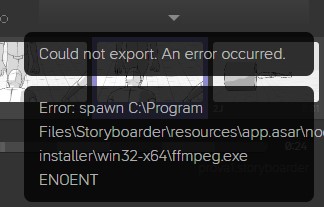 It don't export as a video · Issue #2401 · wonderunit/storyboarder · GitHub