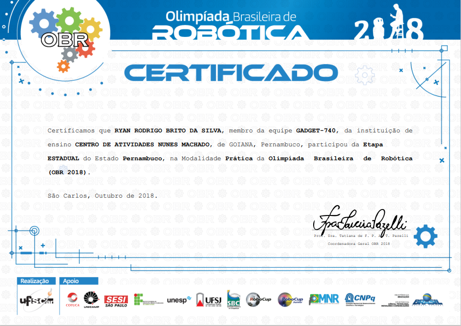 GitHub - Lryanrodrigo/certificado-Obr-pratico2018