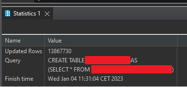 Add "starting time" to query statistic after execution · Issue #18651 · dbeaver/dbeaver · GitHub