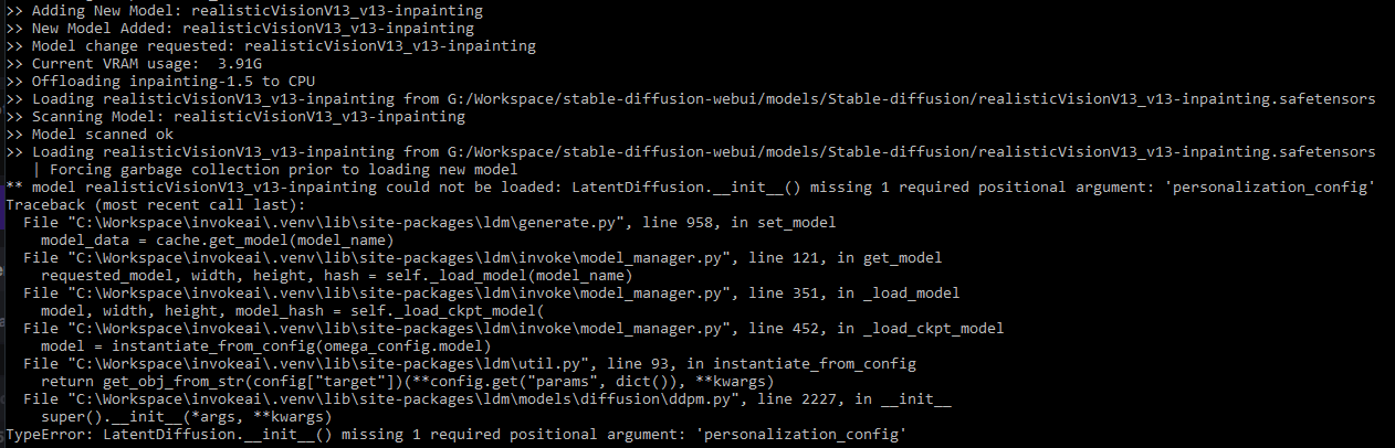 Bug It Seems To Be Searching For The Config At The Models Location · Issue 2980 · Invoke Ai