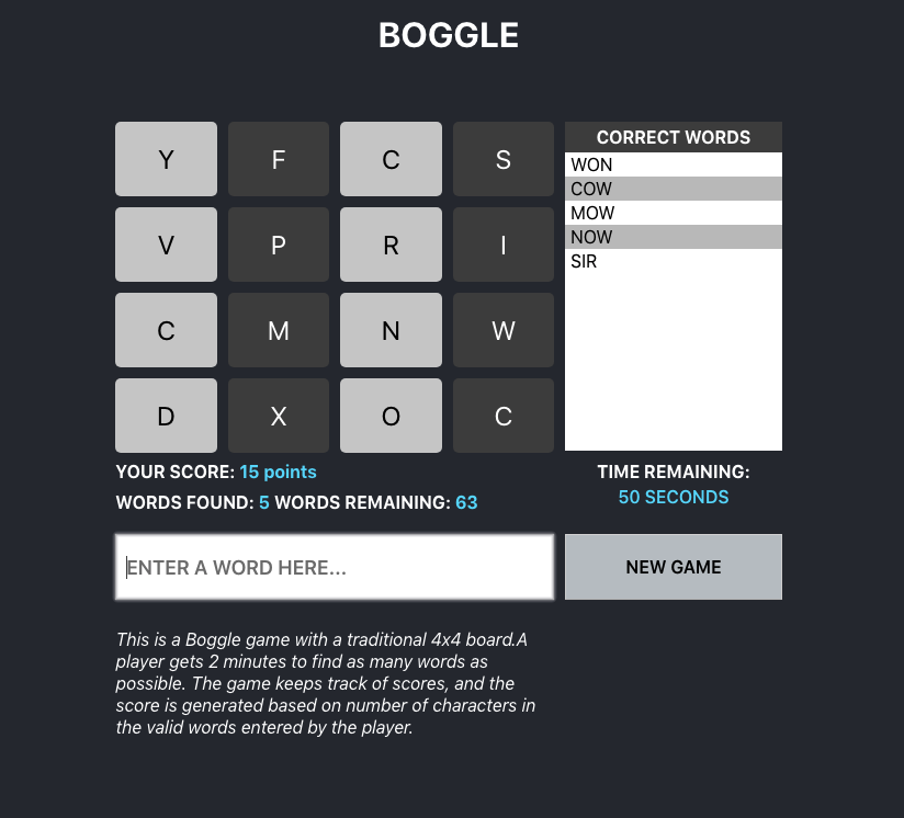 GitHub - thparash/boggle: Boggle Board Game
