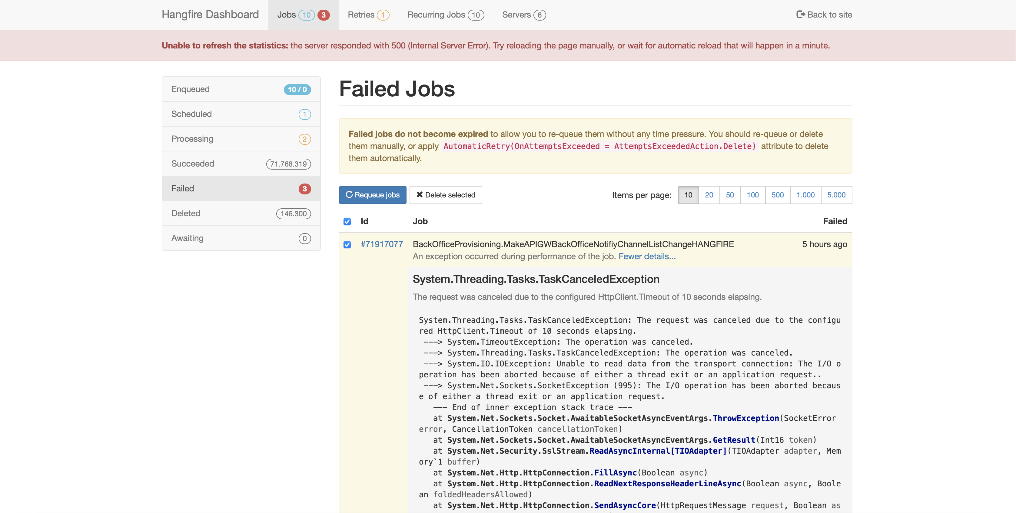Request - Make Dashboard UI error messages as "floating" element ...