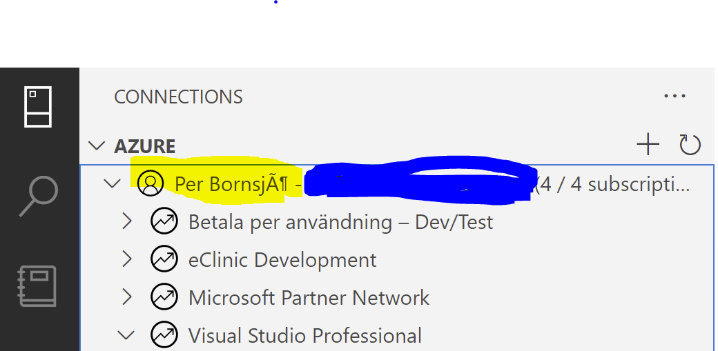 Connection page does not handle UTF-8 charaters in account name · Issue #13896 · microsoft ...
