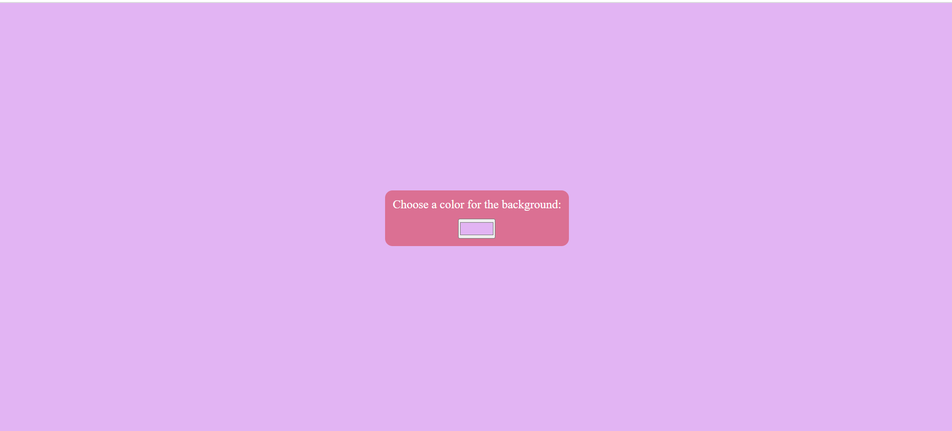 GitHub - Mari-Goncalves/Background-color-changer: Input type color, where the color chosen by ...