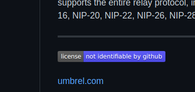 Missing license · Issue #2 · getumbrel/umbrel-nostr-relay · GitHub