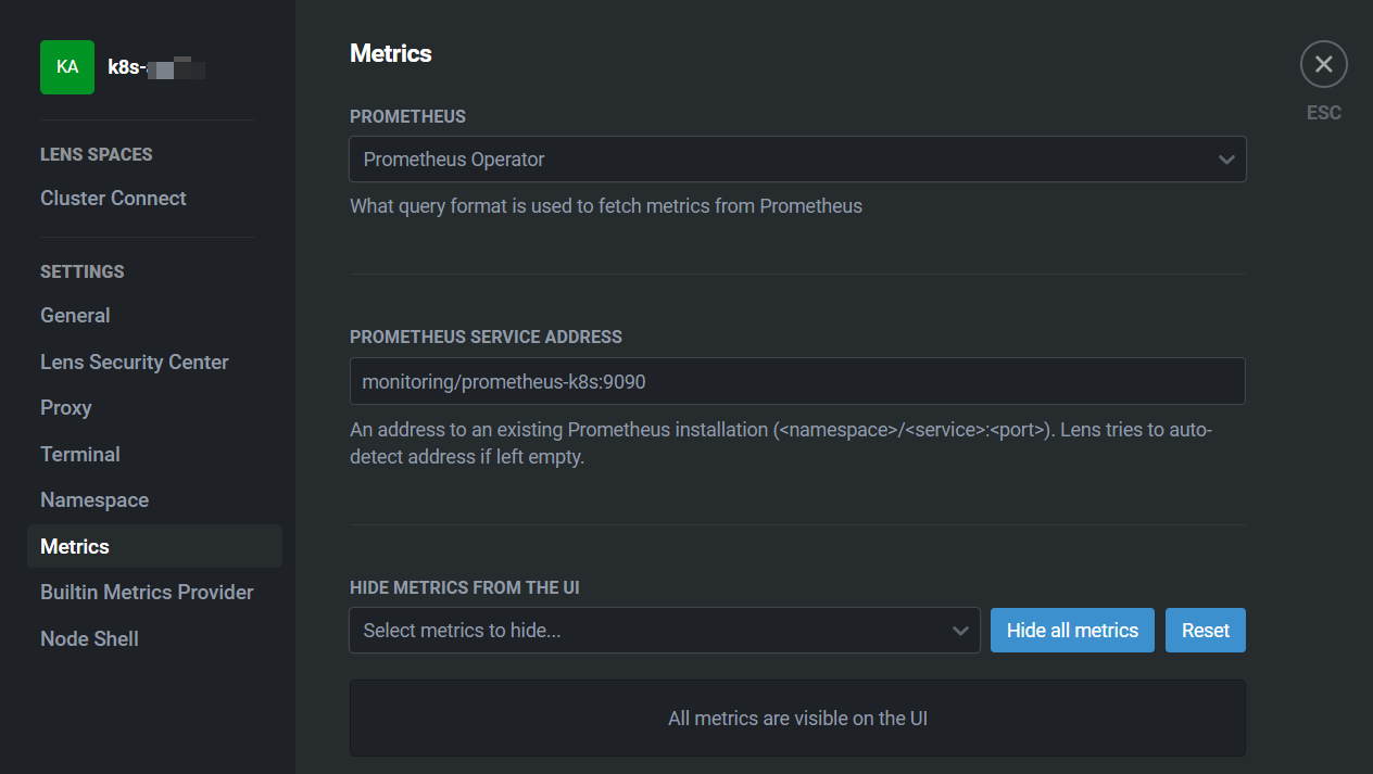CPU, memory and disk metrics cannot be displayed. · Issue #7269 · lensapp/lens · GitHub