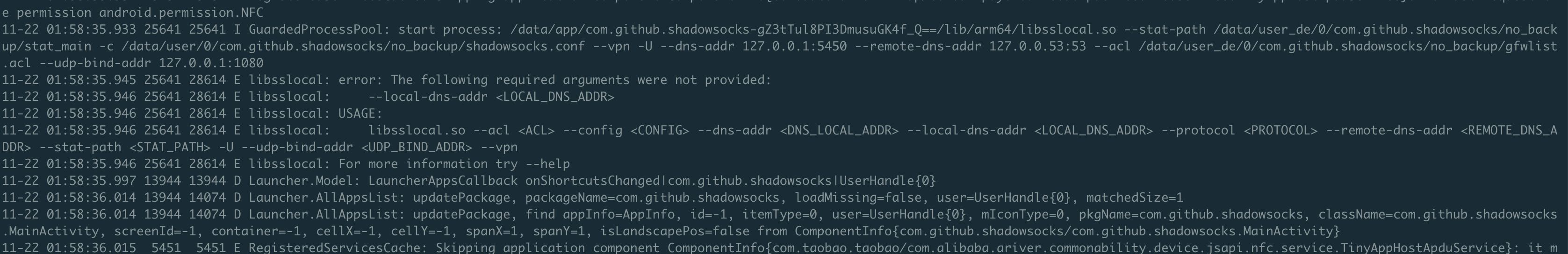这会导致shadowsocks-android在启动服务时失败 · Issue #323 · shadowsocks/shadowsocks ...