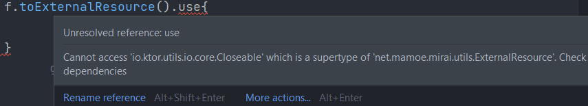 因 ktor 被 relocate, ExternalResource 部分 API 无法使用 · Issue #2254 · mamoe/mirai · GitHub