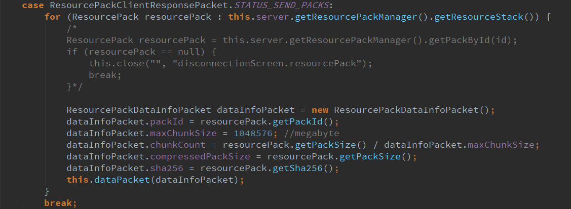Unable to load when more than one resource pack is used · Issue #285 · CloudburstMC/Nukkit · GitHub