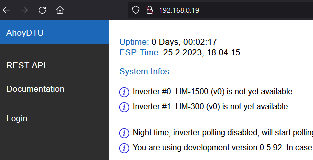 5.91 kein Inverter bei Serial/Control Auswahl · Issue #709 · lumapu/ahoy · GitHub