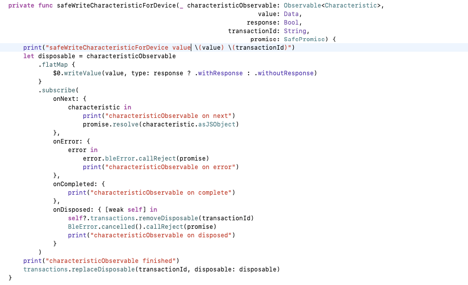 [iOS] - The writeCharacteristicWithResponseForDevice promise does not resolves · Issue #568 ...