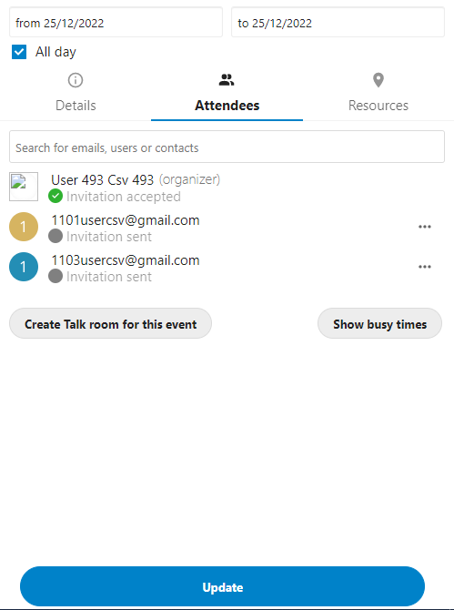 Call link and attendants after creating a talk room from a calendar event · Issue #4824 ...
