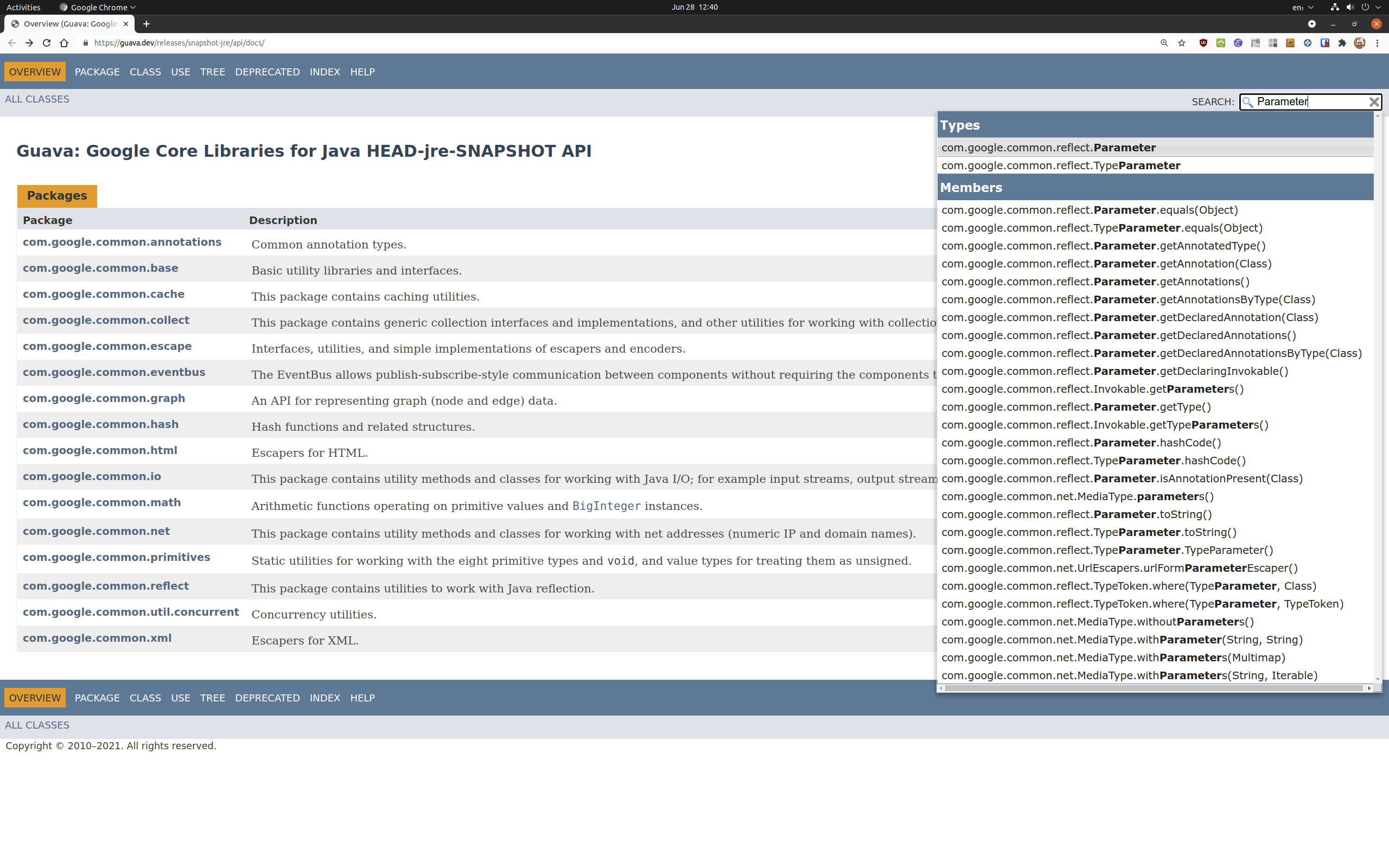 Link to release (non-snapshot) API documentation from README and wiki · Issue #5629 · google ...