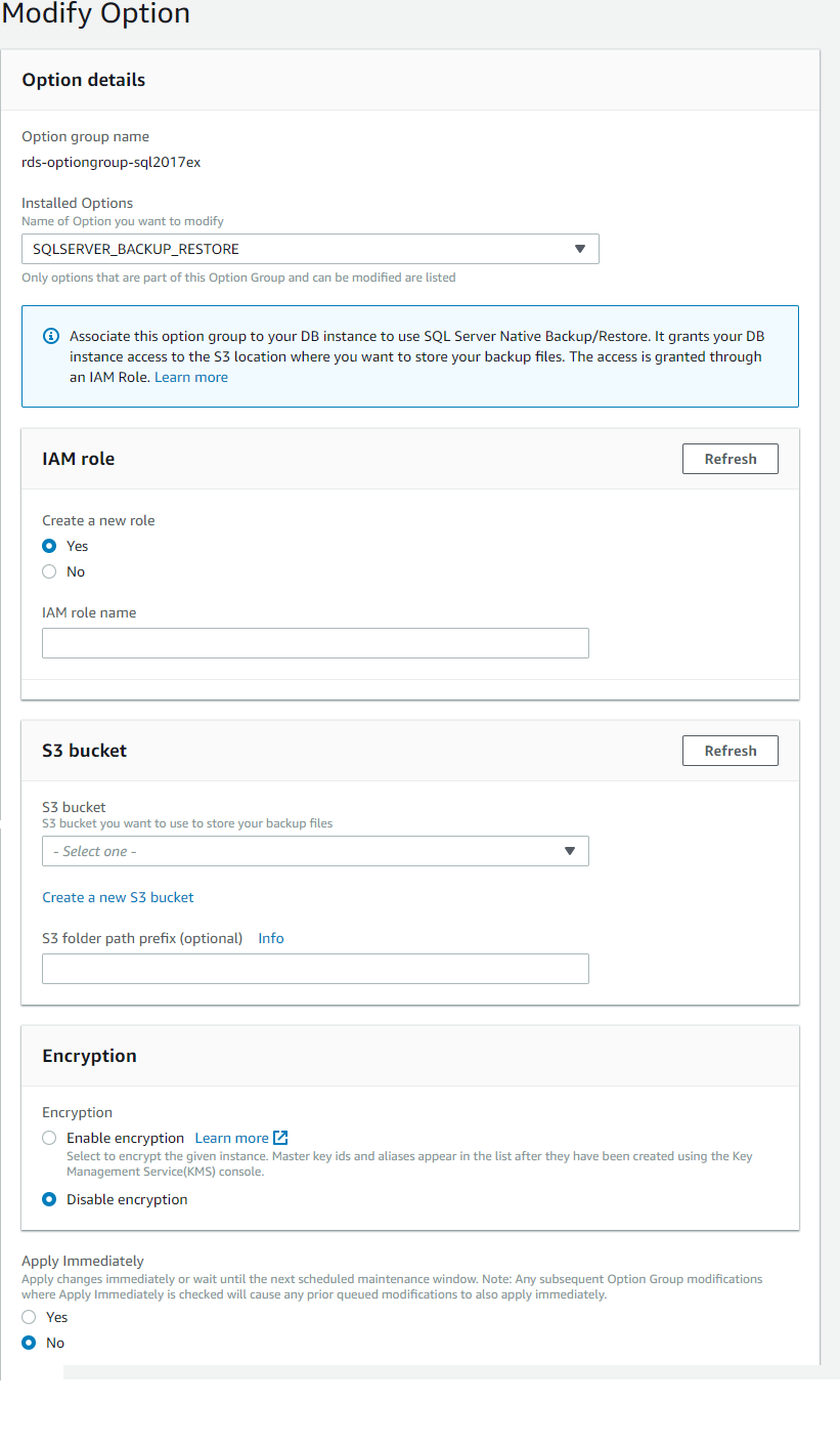 Feature Request: New rds option group option settings · Issue #6899 · hashicorp/terraform ...