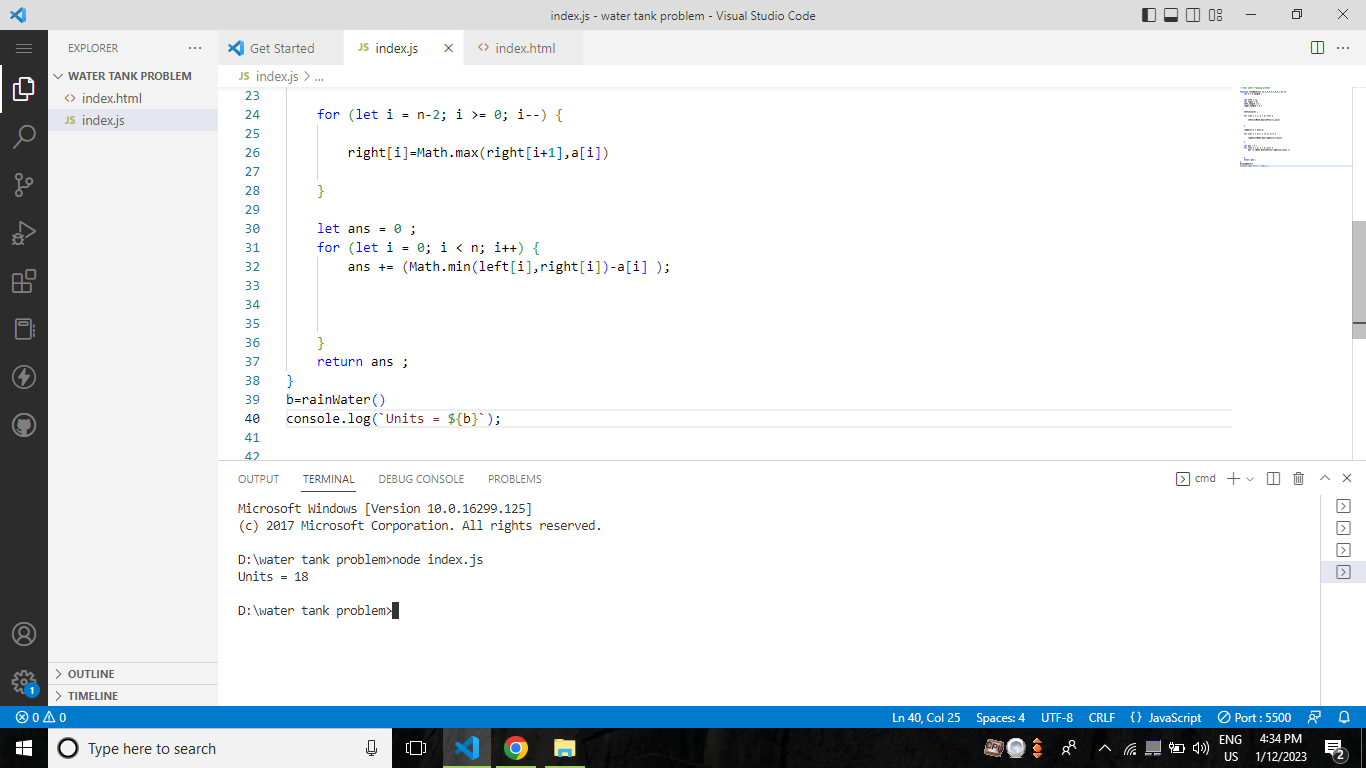 GitHub - Nik299101/Water-Tank-Problem