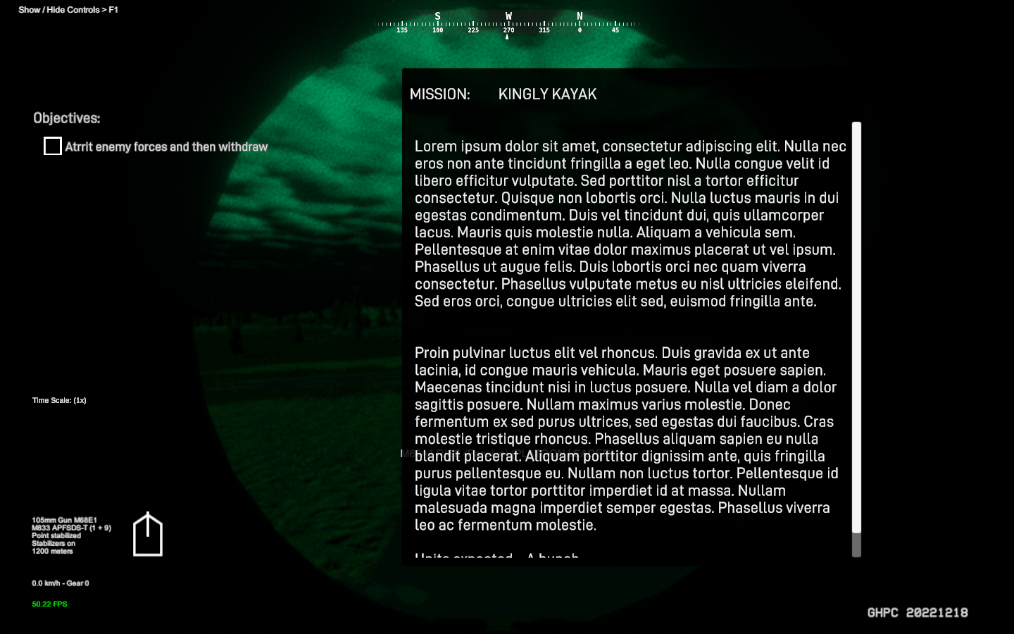 Lorem ipsum is shown in the in-game mission briefing · Issue #141 · RadianSimulations/ghpc ...