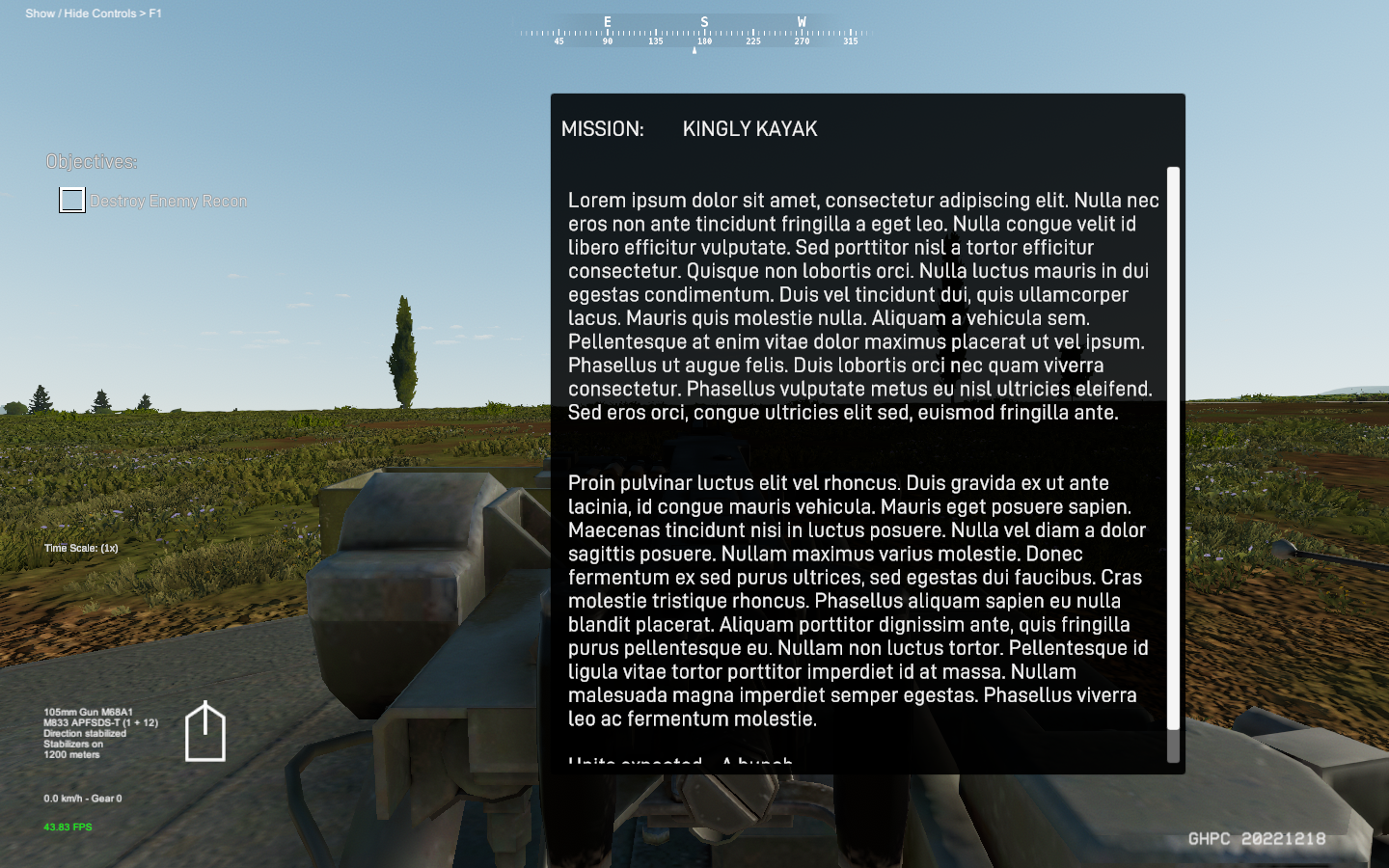 Lorem ipsum is shown in the in-game mission briefing · Issue #141 · RadianSimulations/ghpc ...