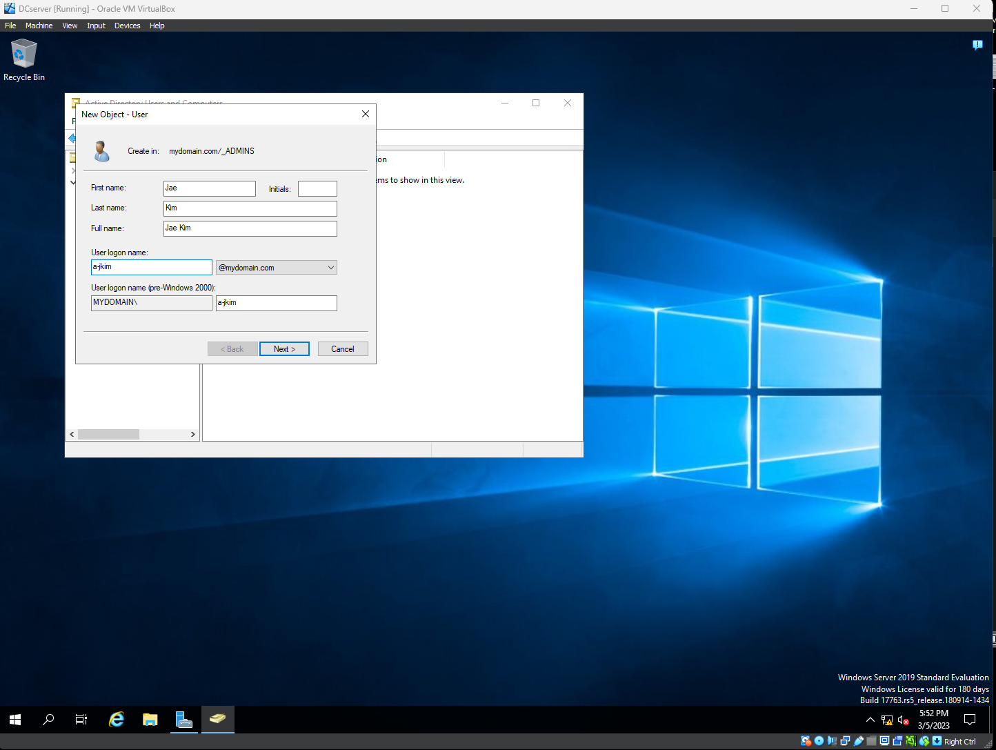 Github Jkim9367windows Active Directory And Networking Using Oracle Virtualbox I Created 2035