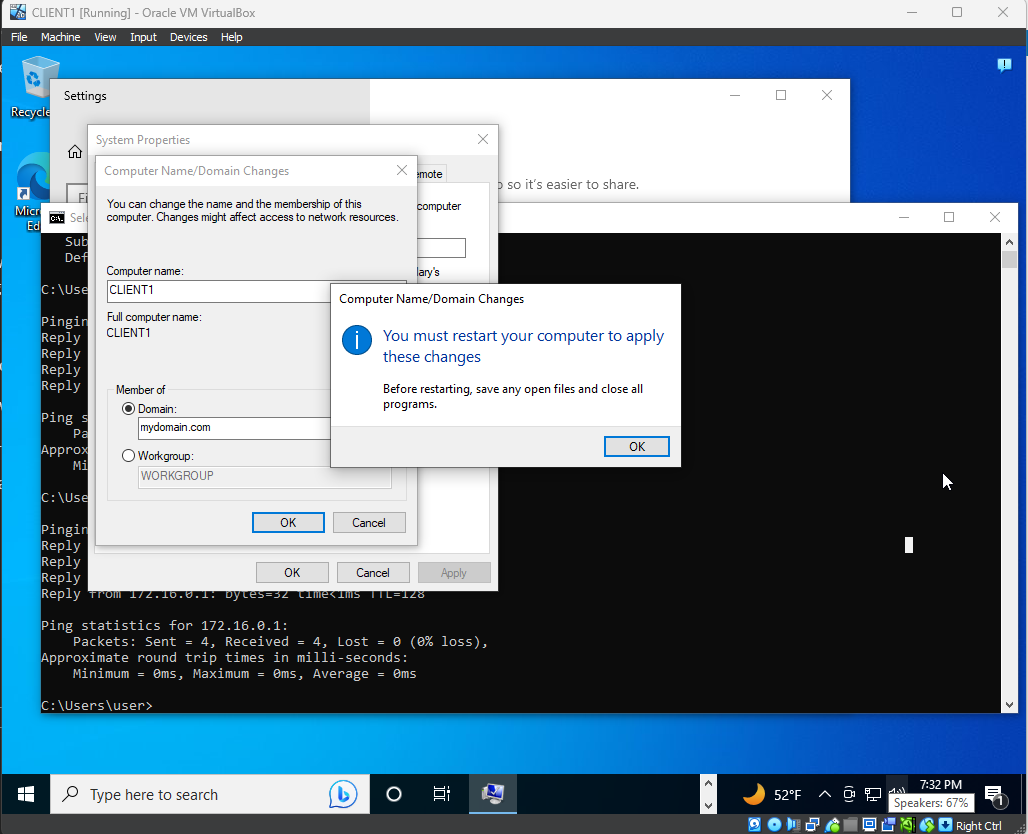 Github Jkim9367windows Active Directory And Networking Using Oracle Virtualbox I Created