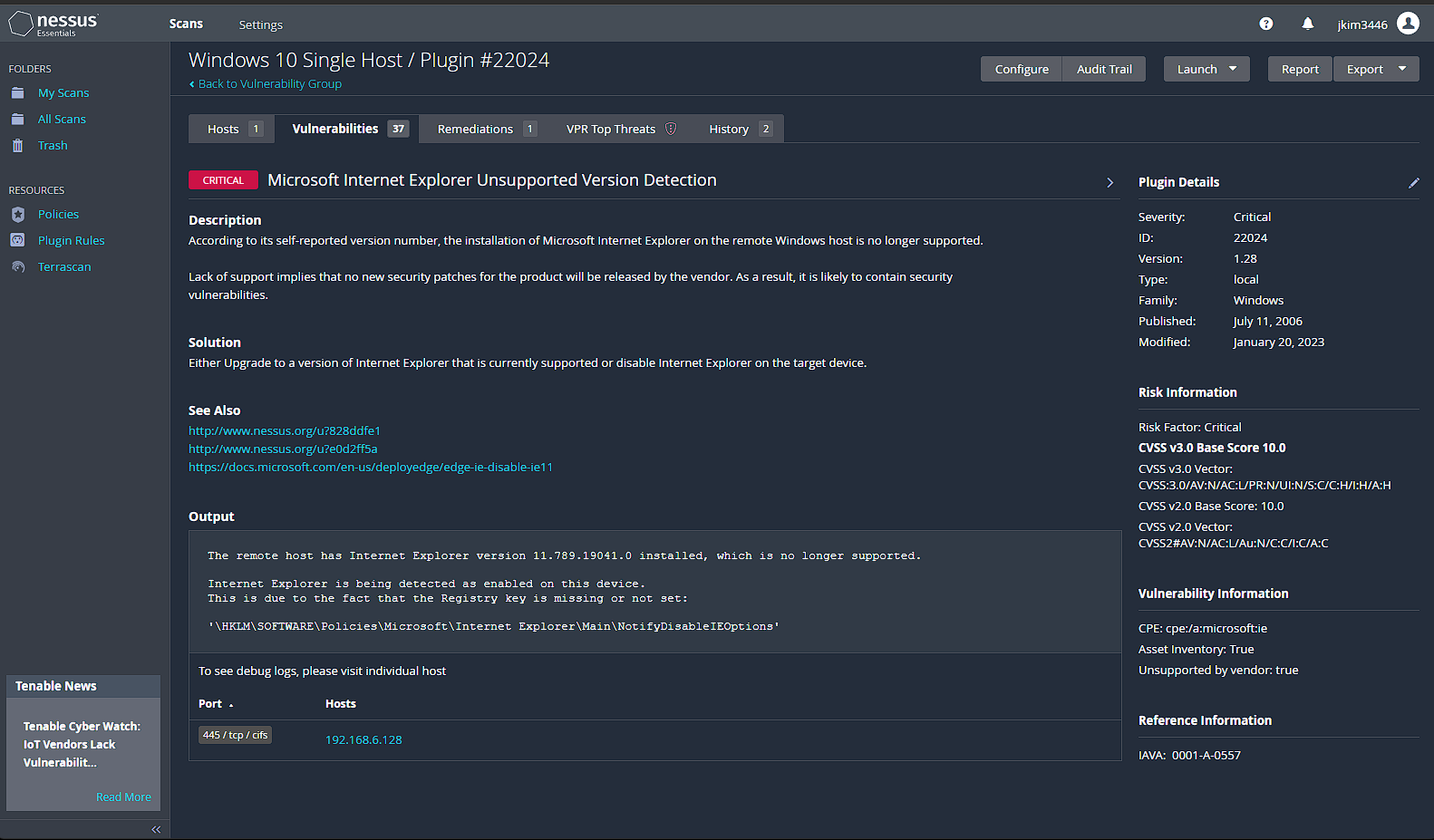 GitHub - jkim9367/Vulnerability-Management-with-Nessus: I conducted ...