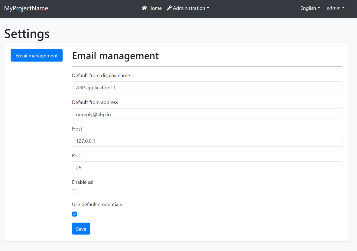 Angular UI for the setting management "Emails" tab · Issue #7680 · abpframework/abp · GitHub