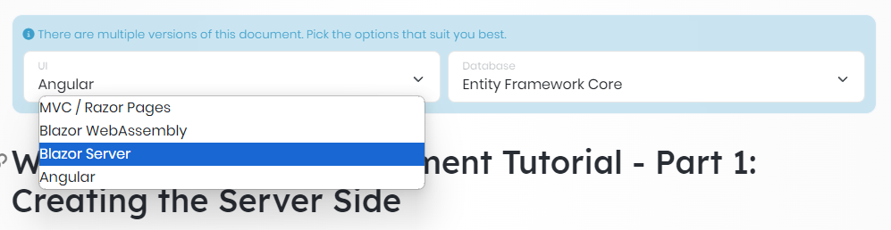 Short docs options by name · Issue #17397 · abpframework/abp · GitHub