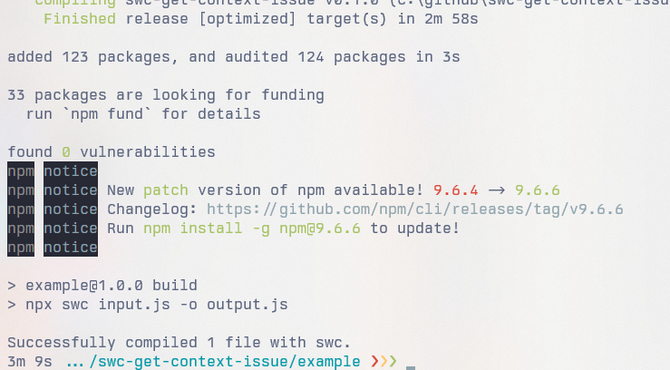 Swc Panics When Calling `getcontext` On `v075` · Issue 7350 · Swc Projectswc · Github