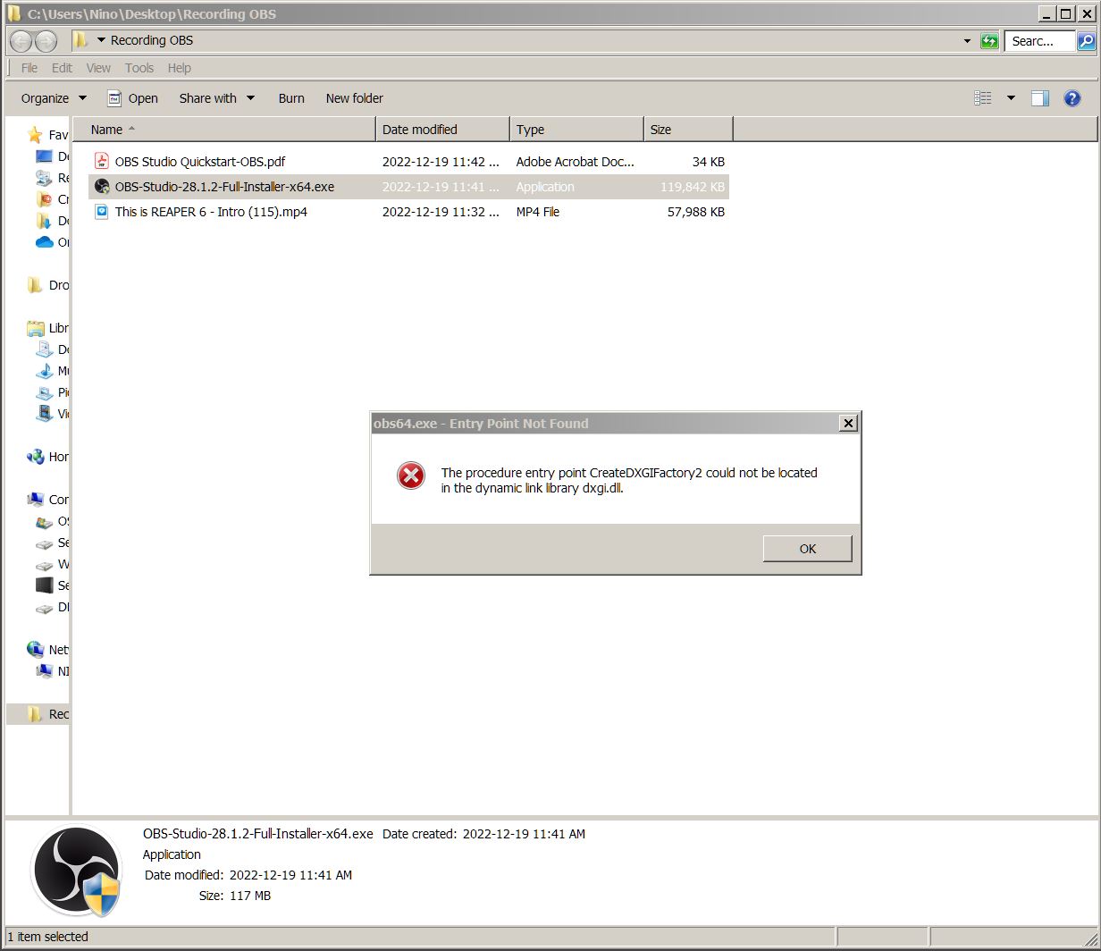 Installation fatal error message at end of installation. · Issue #7945 · obsproject/obs-studio ...