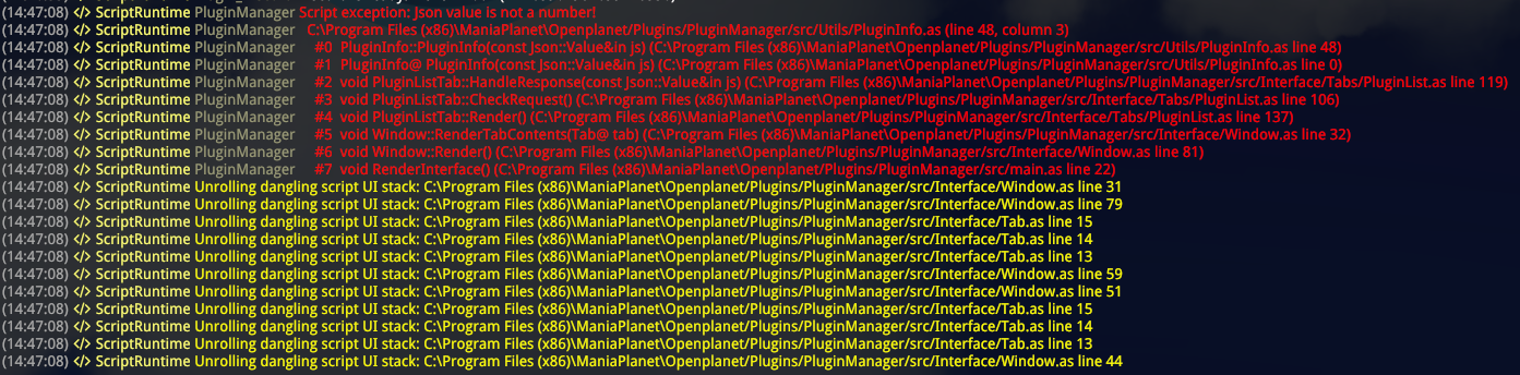 Plugin manager crashing when trying to sort plugins. · Issue #149 · openplanet-nl/issues · GitHub