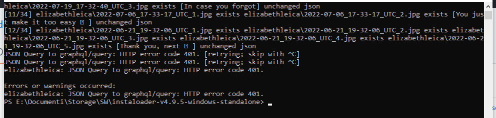 Error 401, Server blocking and others · Issue #1836 · instaloader/instaloader · GitHub