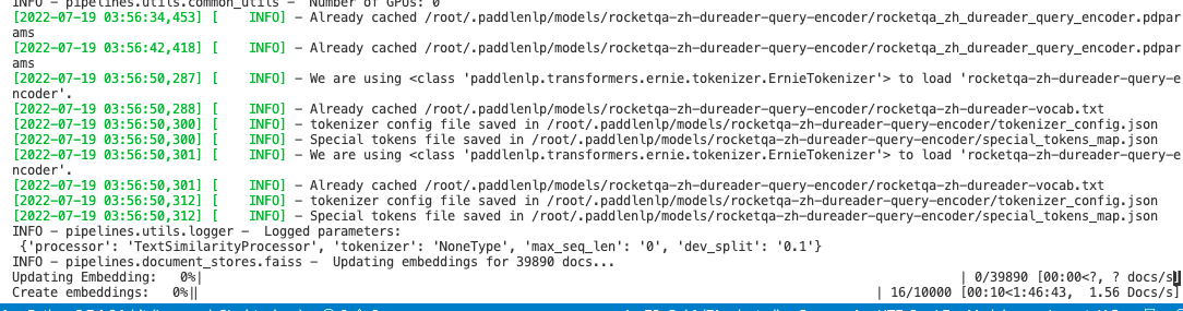使用语义检索系统中的example semantic_search_example.py报错 （已使用最新代码） · Issue #2832 · PaddlePaddle/PaddleNLP ...
