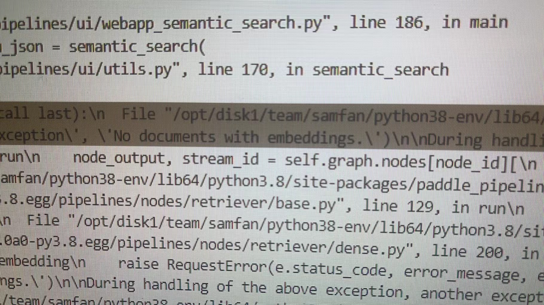 Bug Pipelines英文语义检索,首次用web界面导入数据会报错 · Issue 3912 · Paddlepaddlepaddlenlp · Github