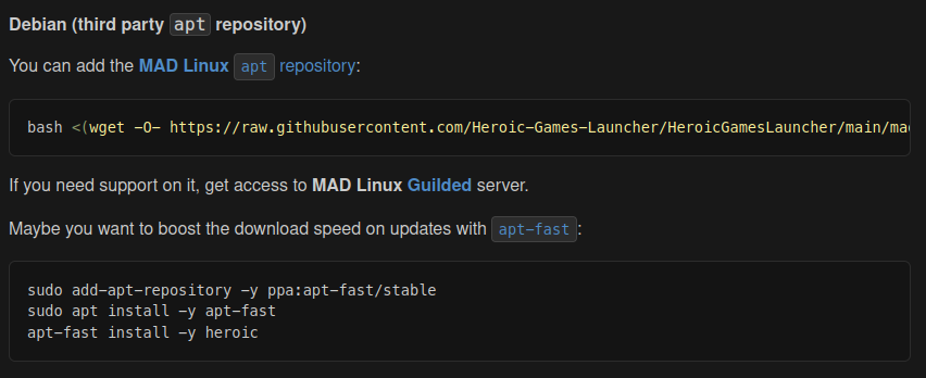 MAD Linux repo is gone, need new Ubuntu repo · Issue #1660 · Heroic ...