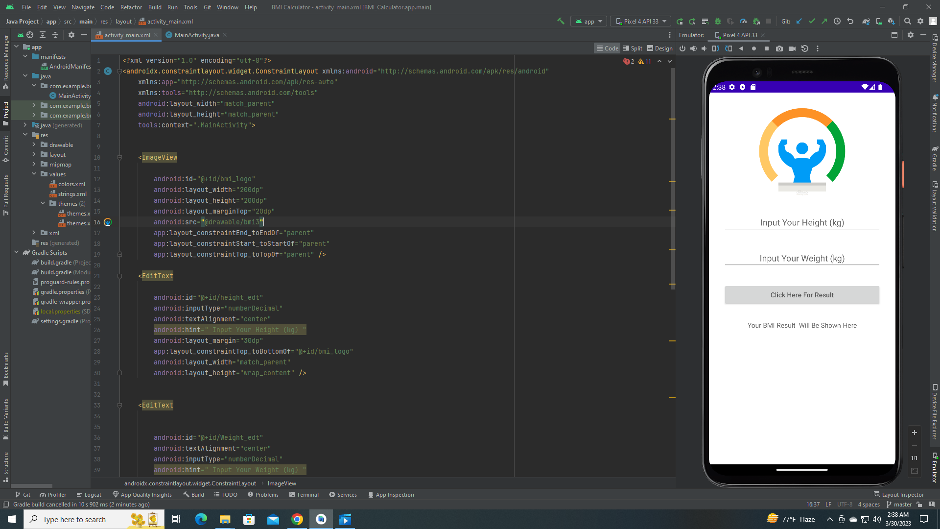 GitHub - SakhawatSaad/BMI-Calculator
