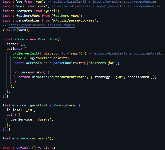 You Must Register The Feathers Authentication Client Plugin Before Feathers Vuex · Issue 159